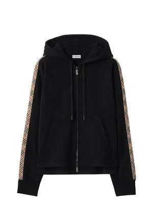 Burberry Cotton Zip-up Hoodie - Black