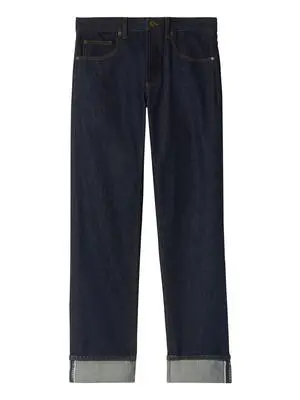 Burberry Selvedge Denim Straight Jeans - Navy
