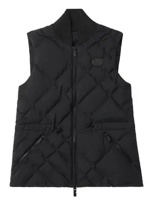 Burberry Check-stitch Down Gilet - Black