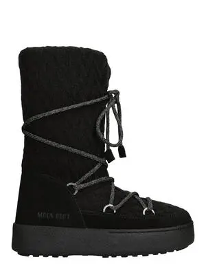 Moon Boot X Guest In Residence Ltrack Knitted Boots - Black