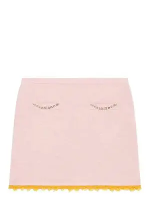 Casablanca Double Face Merino Mini Skirt - Multicolor