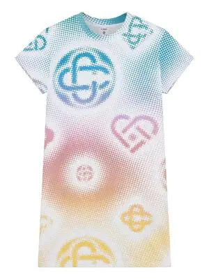 Casablanca Halftone Logo T-shirt Dress - Multicolor