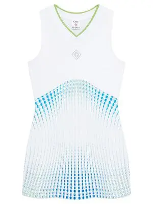 Casablanca Tennis Printed Racer Dress - White
