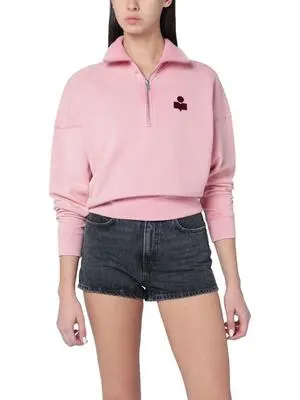 Isabel Marant Ross Cotton Sweatshirt - Pink