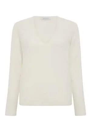 Gabriela Hearst Vesper V-neck Cashmere Sweater - Ivory