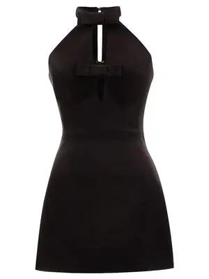Dress The Population Mina Bow Mini Dress - Black