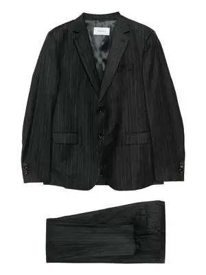 FERRAGAMO Striped Single-breasted Suit - Grey
