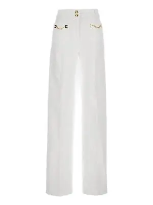 ELISABETTA FRANCHI Elisabetta Franchi Cotton-Blend Denim Trousers