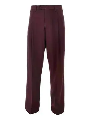 MARSEM Pleated Trousers - Red