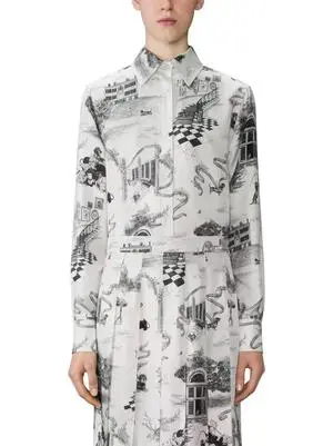 Thom Browne Toile-print Shirt - White