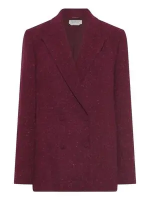 Gabriela Hearst Elliot Blazer In Speckled Cashmere Donegal - Bordeaux