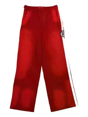 424 Ripped Side-stripe Track Trousers - Red