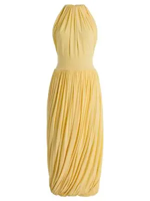 Alaïa Twisted Jersey Midi Dress - Yellow