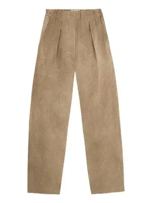 CORTANA Cassian Pleated Wide-leg Pants - Neutral