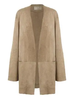 CORTANA Cassian Collarless Linen-blend Jacket - Neutral