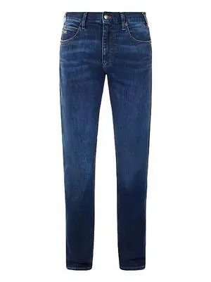 Emporio Armani Regular-fit Stretch-denim Jeans - Medium Blue Denim