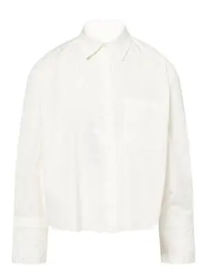 Max Mara Classic Scallop-broderie Cotton Shirt - Ivory