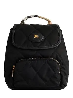 Burberry Mini Woven Backpack - Black