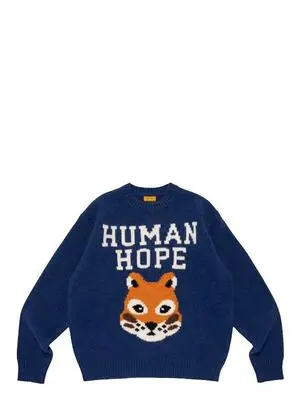 HUMAN MADE Human Hope Low Gauge Knit Sweater - Navy Blue