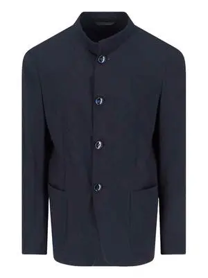 Max Mara Virgin Wool Blazer - Blue