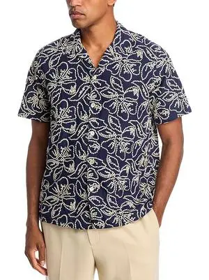 Paul Smith Short Sleeve Printed Camp Shirt - Blue