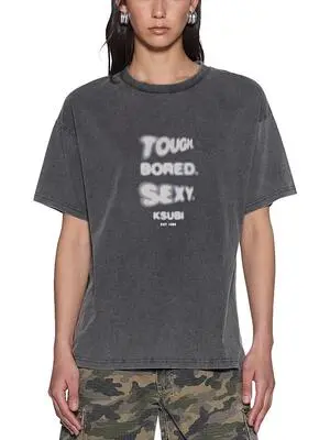 Ksubi Tbs Bleach Oh G Tee - Charcoal