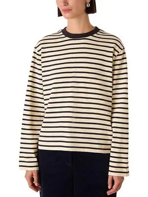 WHISTLES Striped Top