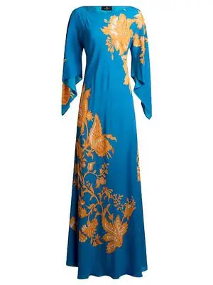 Etro Floral Print Maxi Dress - Print On B
