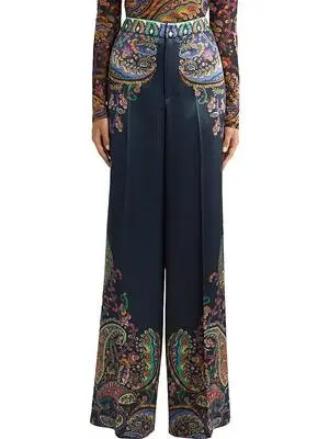 Etro Full Length Wide Leg Trousers - Print On B