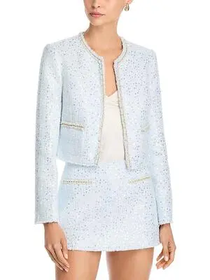 LoveShackFancy Kelli Sequined Jacket - Country Air