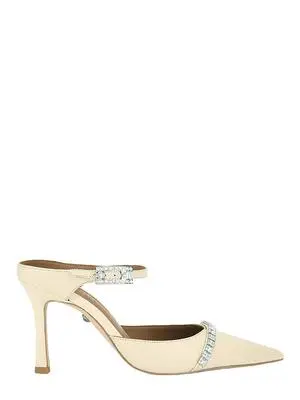 Kurt Geiger Strass Pointed Toe Mules - Natural