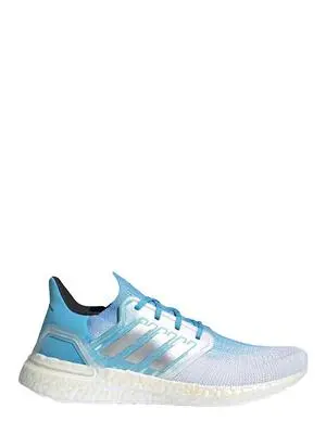Adidas Ultra Boost 20 Sneakers - Cloud White/silver Metallic/signal Cyan