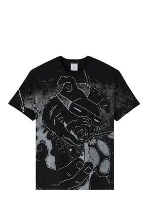 OVO Tee Shirtnage Mutant Ninja Turtles All Over Print Tee Shirt - Black
