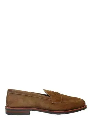 Alden Suede Penny Loafers - Brown