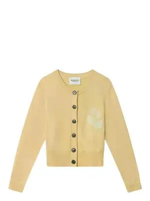 MARANT ETOILE Newton Appliqué Button Cardigan - Yellow