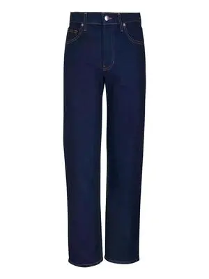 Veronica Beard Leah Jeans With Topstitching - Blue