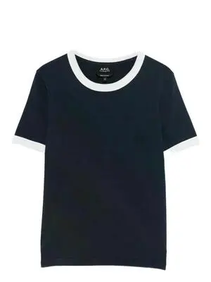 A.p.c. Contrasting-trims T-shirt - Blue