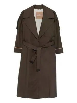 Max Mara Belted Trench Coat - Green