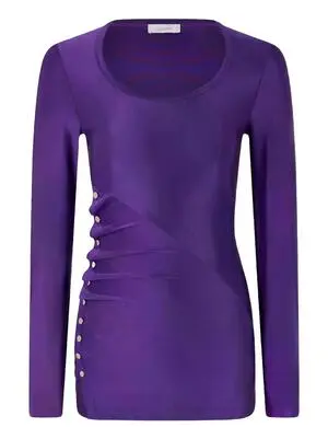 Rabanne Draped Snap-fastening Top - Purple
