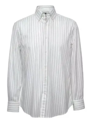 Brunello Cucinelli Pinstriped Shirt - White
