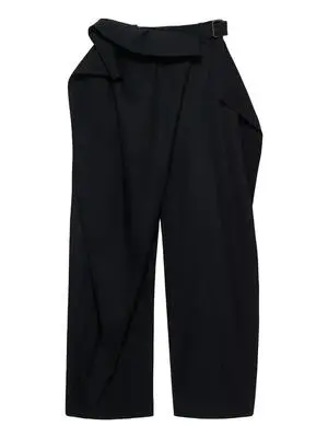 JW Anderson Belted Wide Leg Trousers - Black