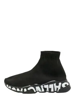 Balenciaga Stretch Fabric High-top Sneakers - Black
