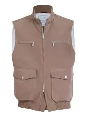 Brunello Cucinelli Padded Zip-up Vest - Brown