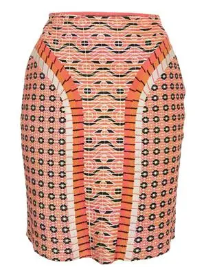 Alaïa Patterned Skirt - Orange
