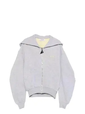 Attico Zip-up Hoodie - Grey
