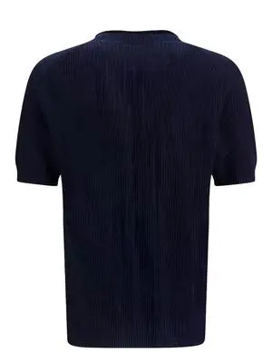 Brunello Cucinelli Ribbed Short-sleeve T-shirt - Blue