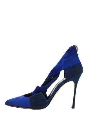 SERGIO ROSSI Cut-out Heeled Pumps - Blue