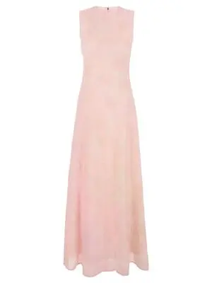ROTATE BY BIRGER CHRISTENSEN Sleeveless Zip Maxi Dress - Pink