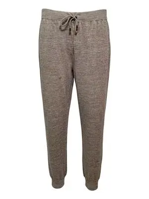 Brunello Cucinelli Knitted Track Pants - Brown