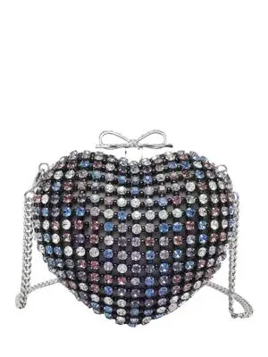 SELF-PORTRAIT Heart-shaped Clutch Bag - Black